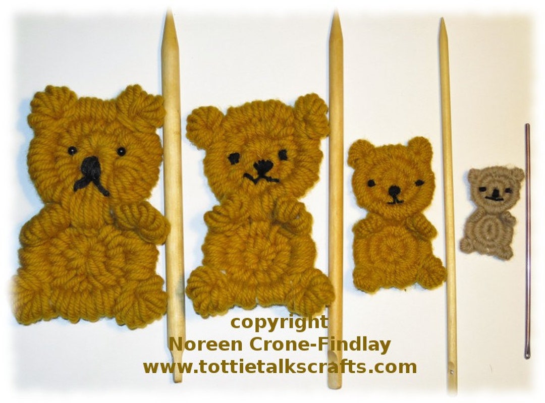Rolly Polly Flat Teddy Bear Woven on Weaving Sticks PDF Pattern - Etsy