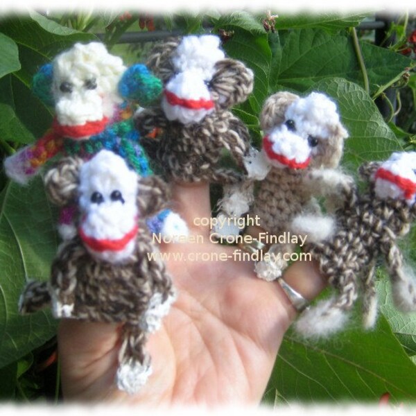 Monkey Finger Puppet - Etsy
