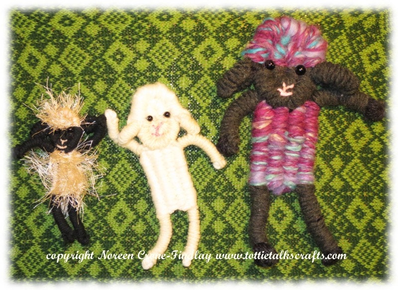Flat Dancing Sheep Woven on Weaving Sticks or Peg Loom - Etsy