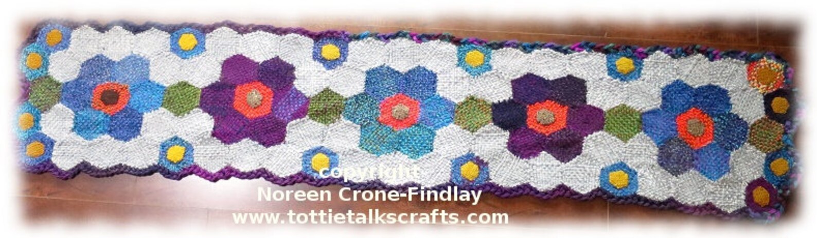 Hexagon Flower Shawl or Stole to Weave on Hexagon Looms PDF Pattern by ...