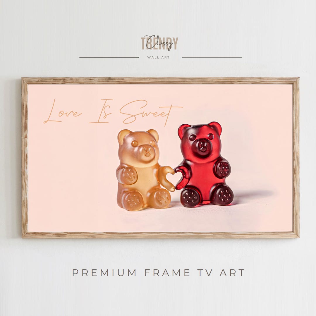 Valentines Day Gummy Bears Frame TV Art | Romantic Digital Download ...