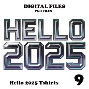 Hello 2025 Png Sublimation Design Happy New Year Png Digital Download ...