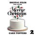 Merry Christmas Customizable Printable Cake Topper | Birthday Cake ...
