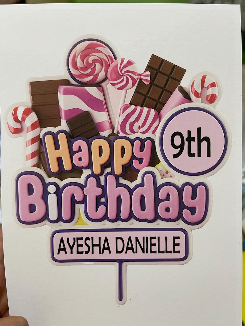 Chocolate Customizable Printable Cake Topper Birthday Cake Topper ...