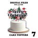 Merry Christmas Customizable Printable Cake Topper Birthday Cake Topper ...