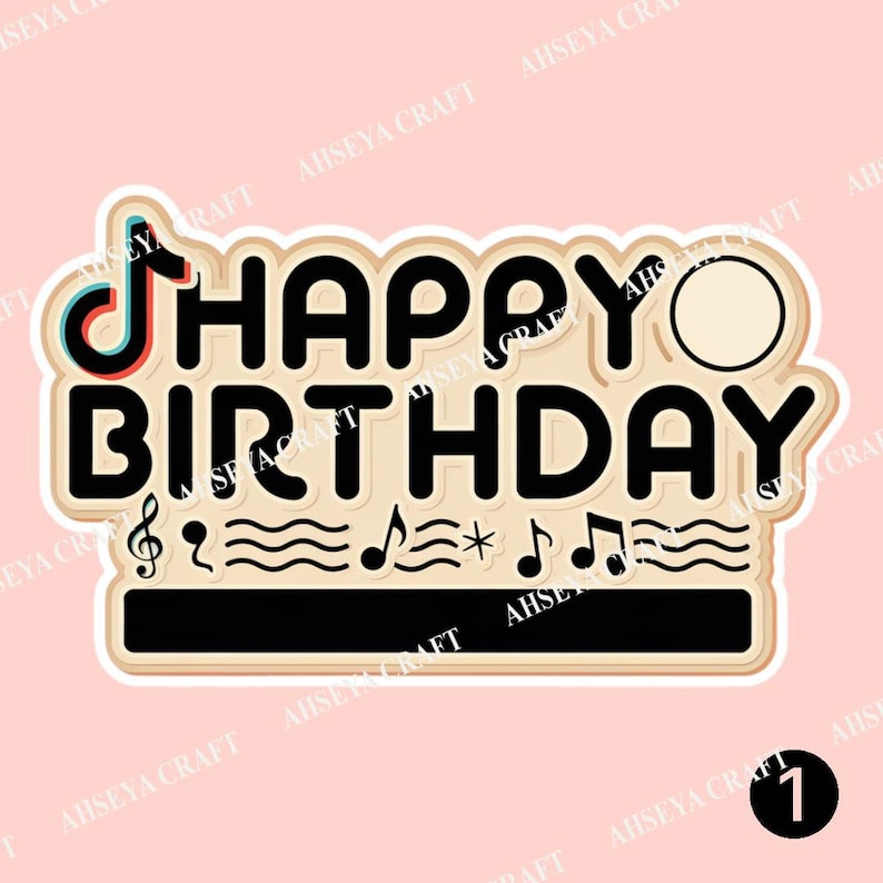 Tik Tok Customizable Printable Cake Topper Birthday Cake Topper Digital ...