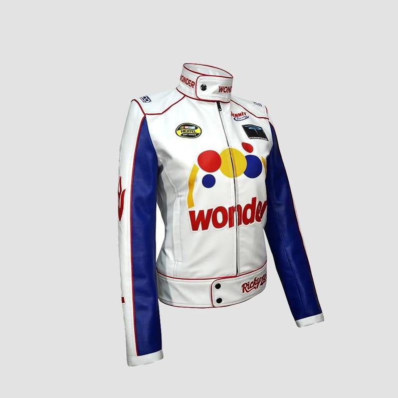 Women's Ricky Bobby Wonder Racing Leather Jacket for Race and Bike ...