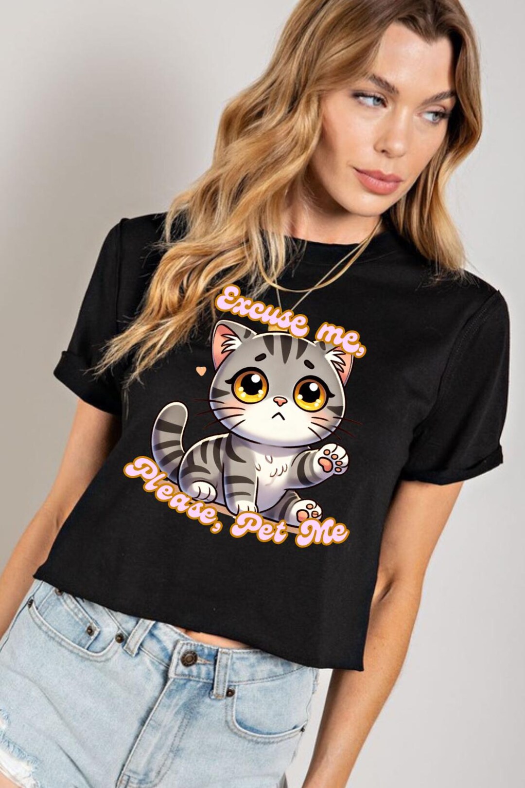 Ashe Inspired Lovely Cartoon Cat Pet Me Png, Cat Lover Graphic Png, DTF ...