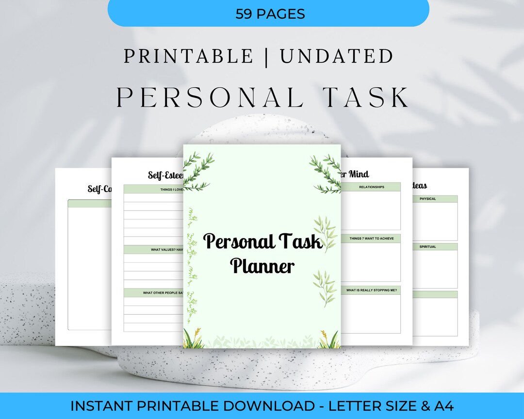 Personal Task Planner Printable, Workday Organizer, Personal Rings ...