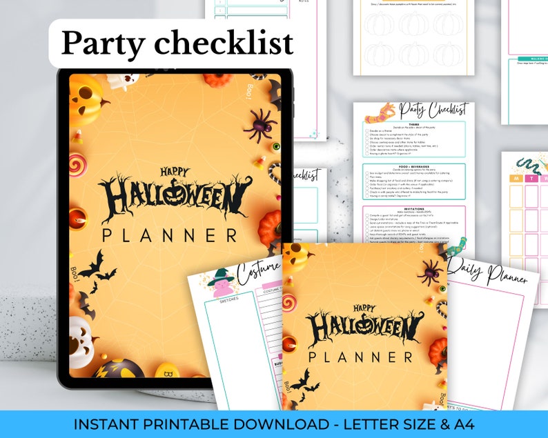 Printable Halloween Planner, Halloween Weekly Calendar, Party Organizer ...