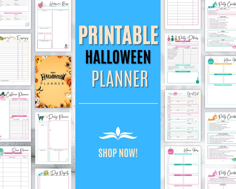 Printable Halloween Planner, Halloween Weekly Calendar, Party Organizer ...