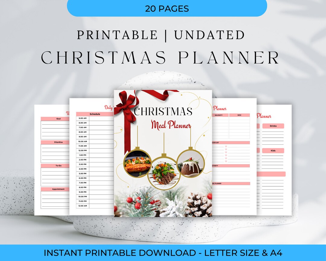 Christmas Meal Planner, Holiday Meal Planner, Christmas Meal Planning ...