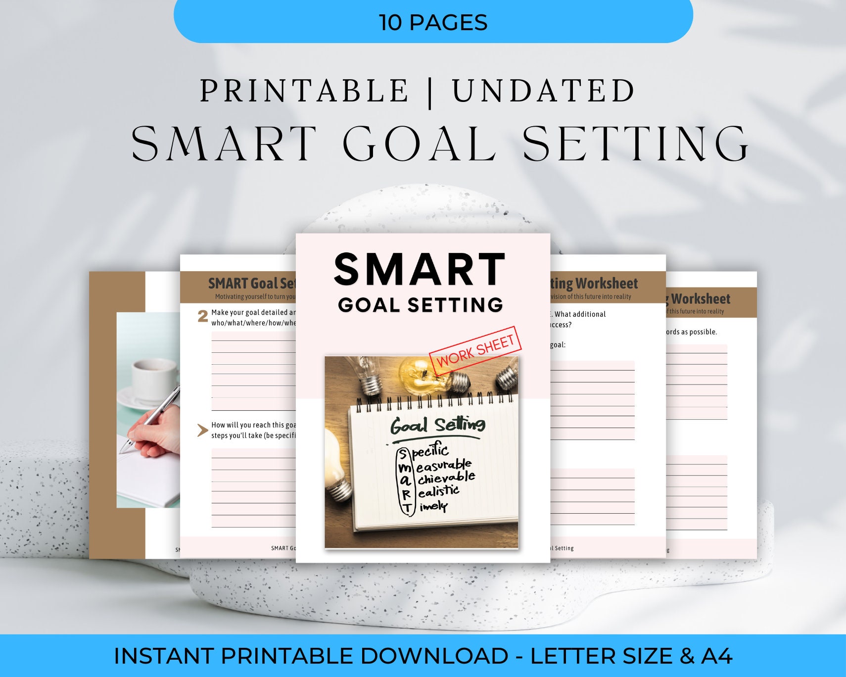 Smart Goal Setting, Smart Goal, Goal Planner, Smart Goal Worksheet ...