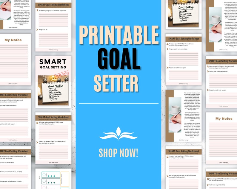 Smart Goal Setting, Smart Goal, Goal Planner, Smart Goal Worksheet ...