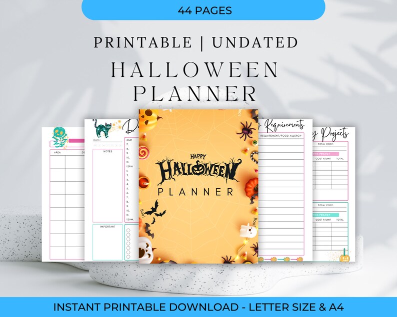 Printable Halloween Planner, Halloween Weekly Calendar, Party Organizer ...