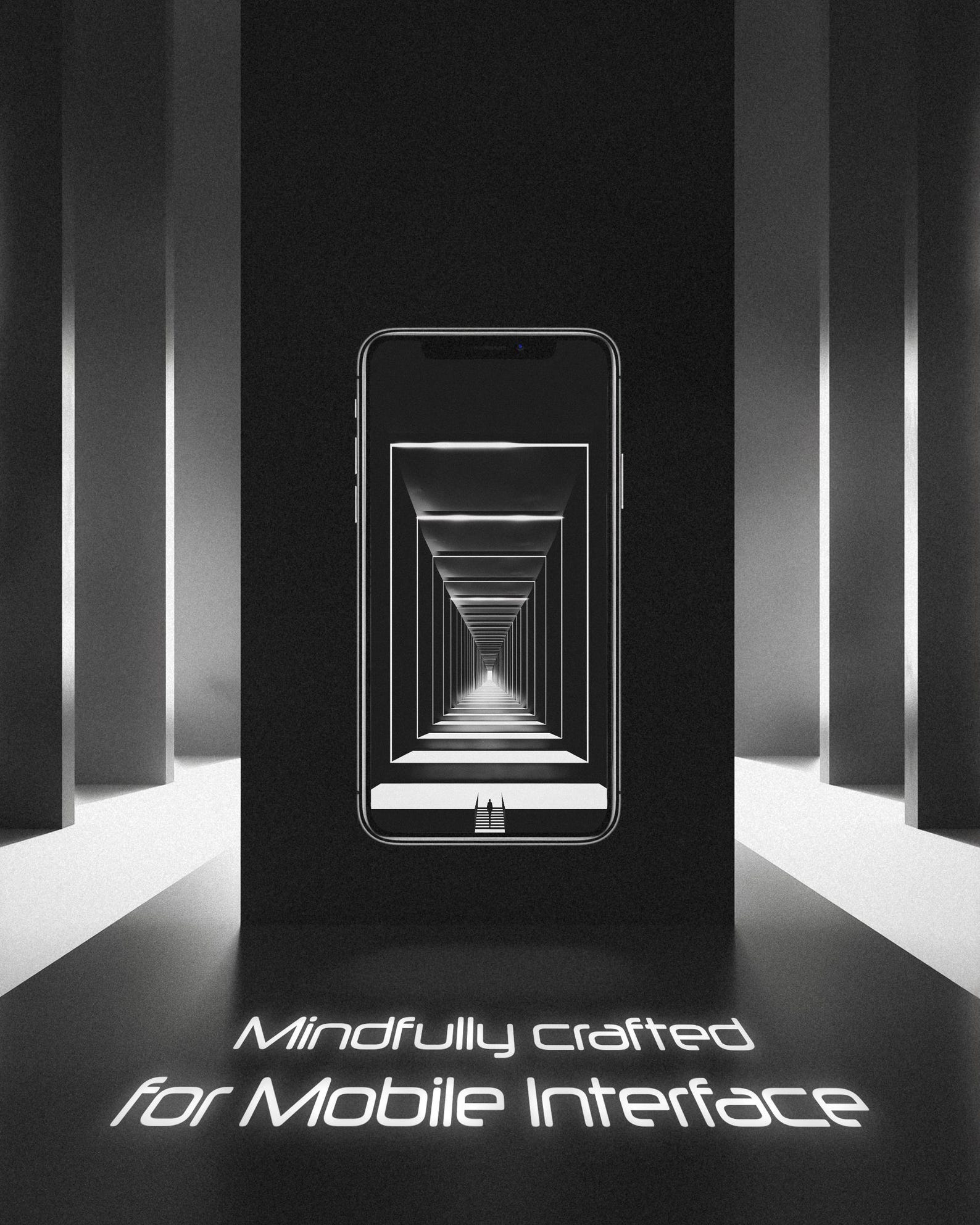 5 Symmetry Art Minimalist Monotone Wallpapers - Etsy