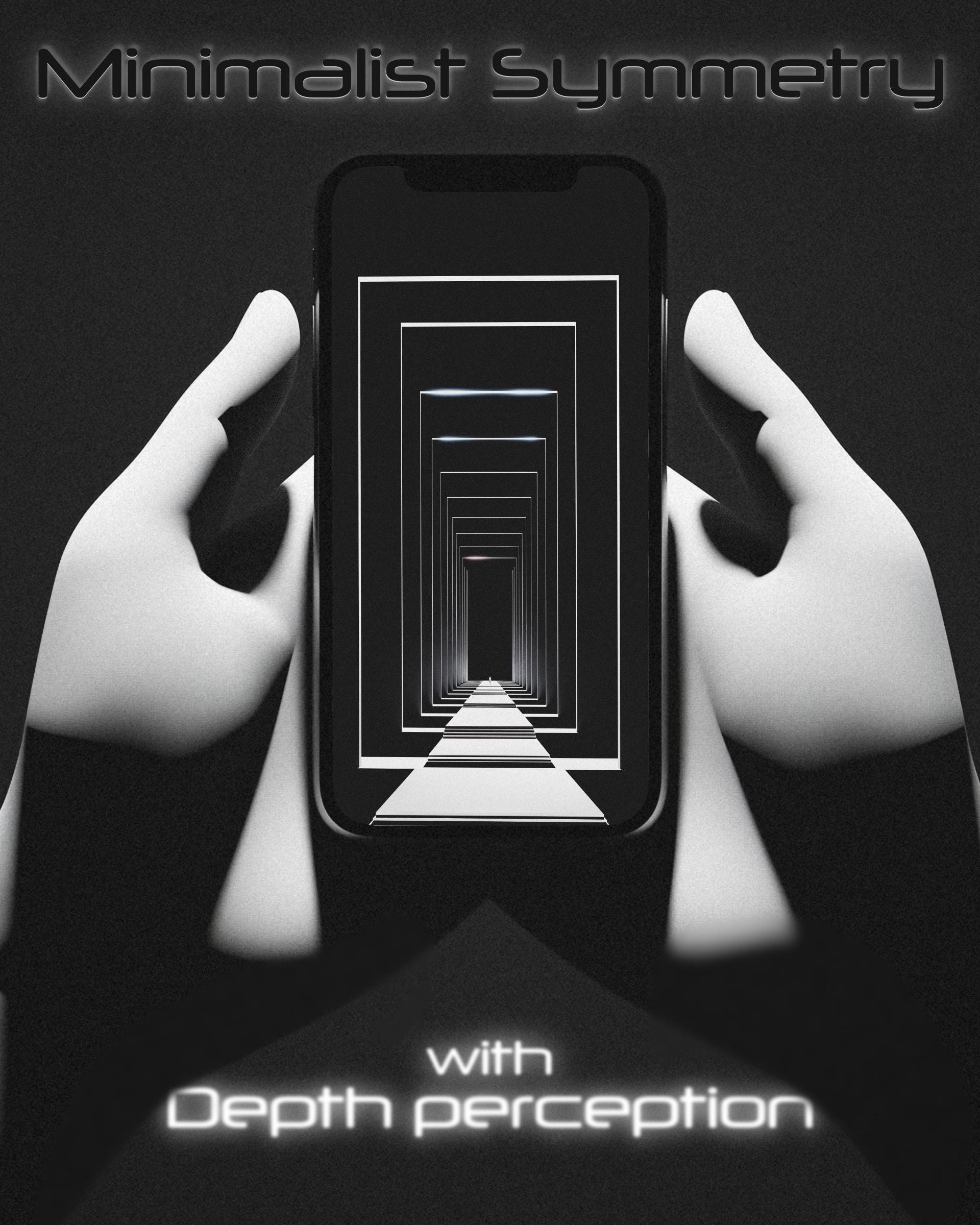 5 Symmetry Art Minimalist Monotone Wallpapers - Etsy