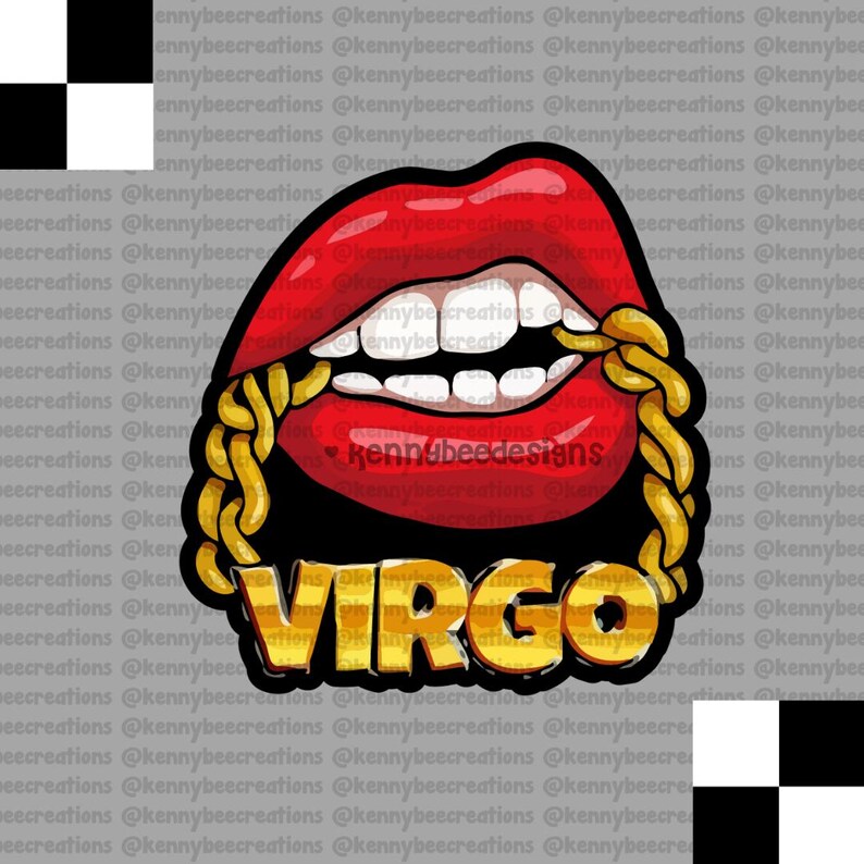 Virgo Lips W/chain PNG Instant Download - Etsy