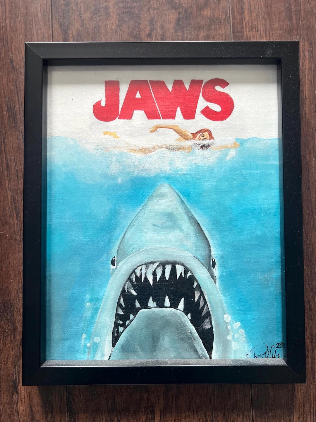 JAWS Movie Poster Hand Painted - Etsy