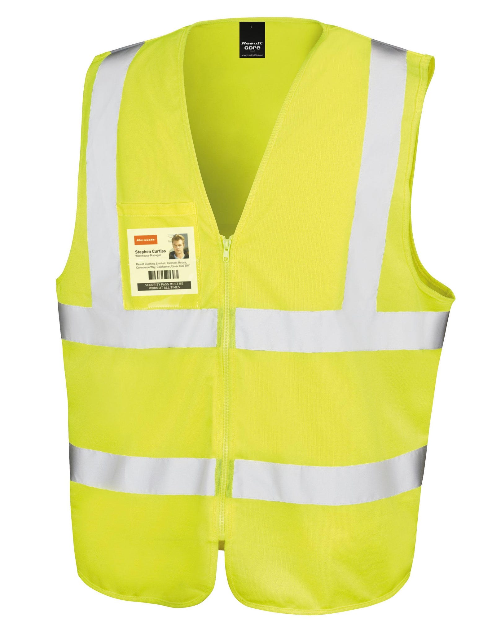 Customised Zip ID Safety Tabard/vests Printed Safety High Visibility ...