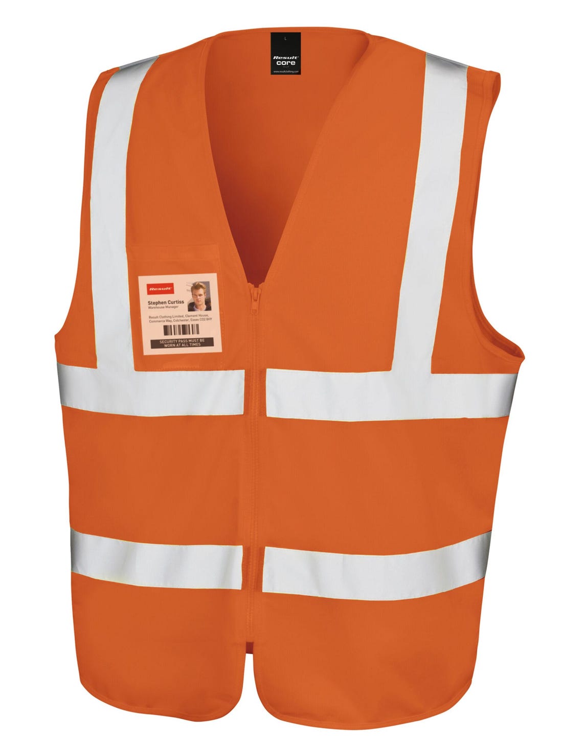 Customised Zip ID Safety Tabard/vests Printed Safety High Visibility ...