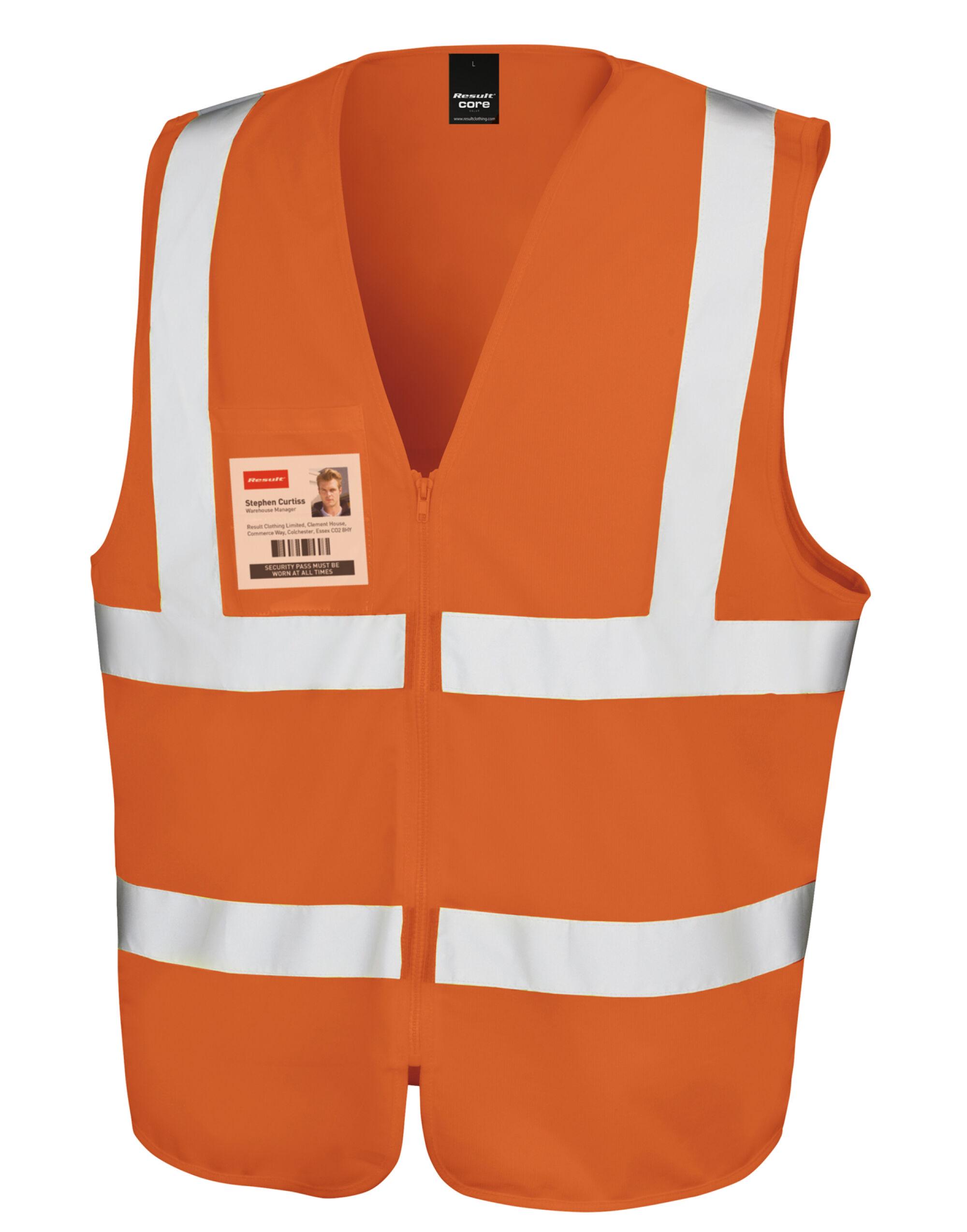 Customised Zip ID Safety Tabard/vests Printed Safety High Visibility ...