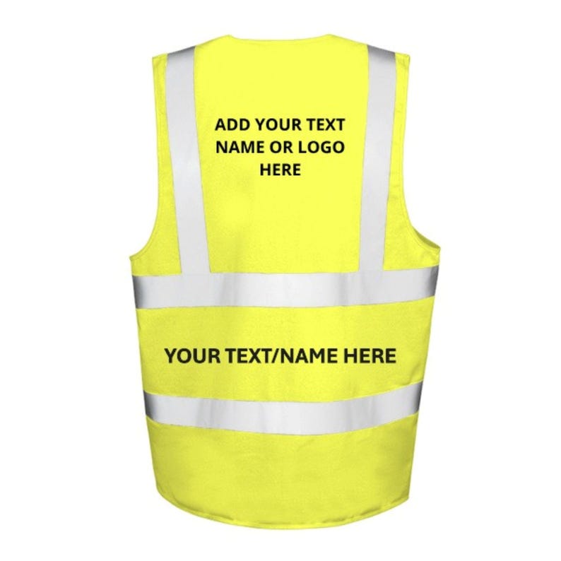 Customised Zip ID Safety Tabard/vests Printed Safety High Visibility ...