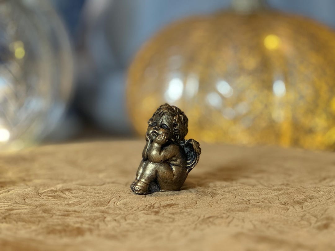 Concrete Cherub Sitting Decor - Etsy