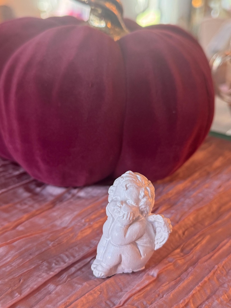 Concrete Cherub Sitting Decor - Etsy