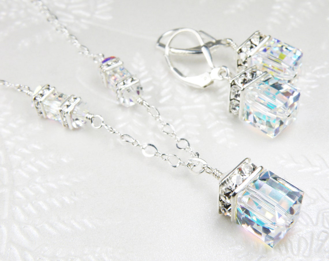 Ruby Crystal Necklace Sterling Silver or Gold Filled Choose | Etsy