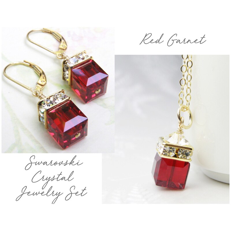 Red Jewelry Set - Etsy