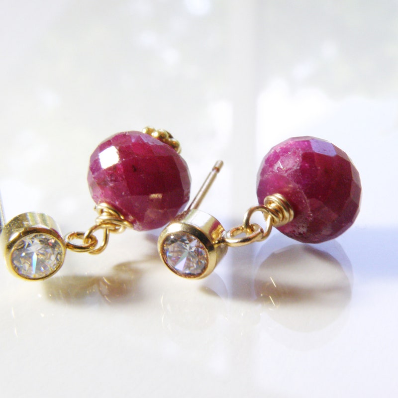 Ruby Earrings - Etsy