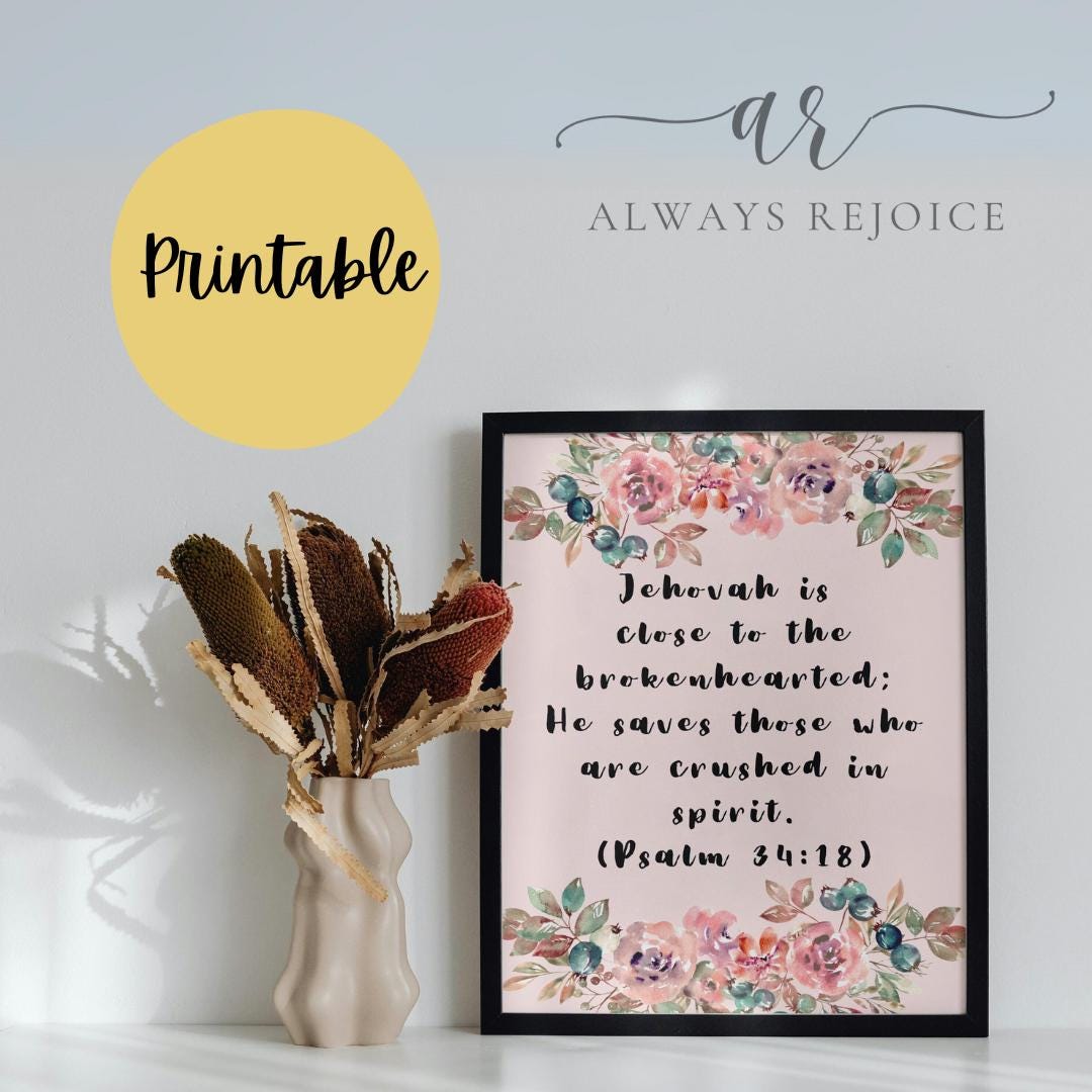 JW Printable Bible Verse Design | Encouraging Notes | Wall Decor ...