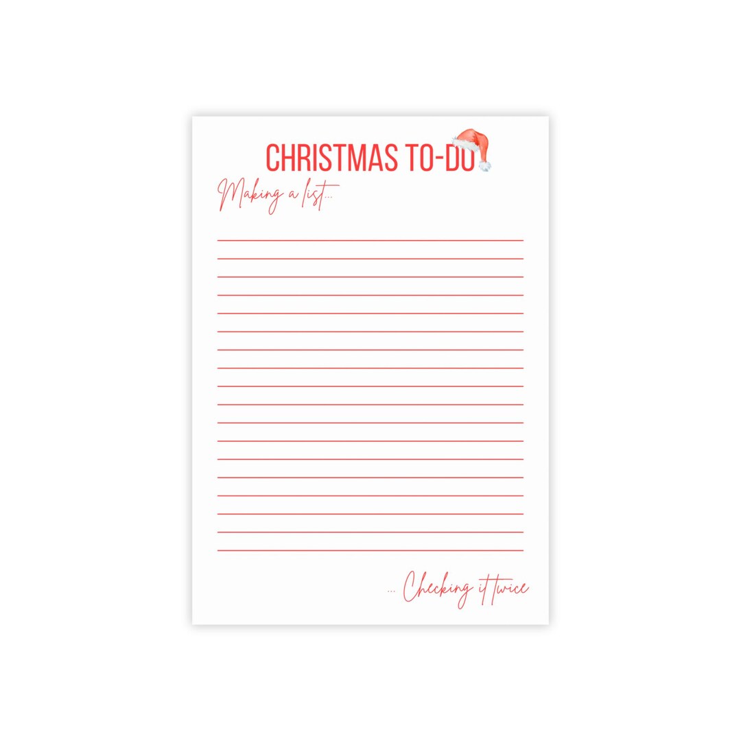 Christmas To-do List Post-it® Note Pads, Holiday Sticky Notes, Festive ...