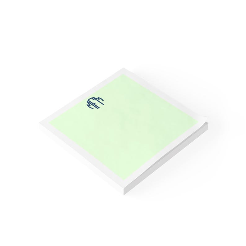 Monogram Post It Note Pad, Personalized Sticky Notes, Gift for Her ...
