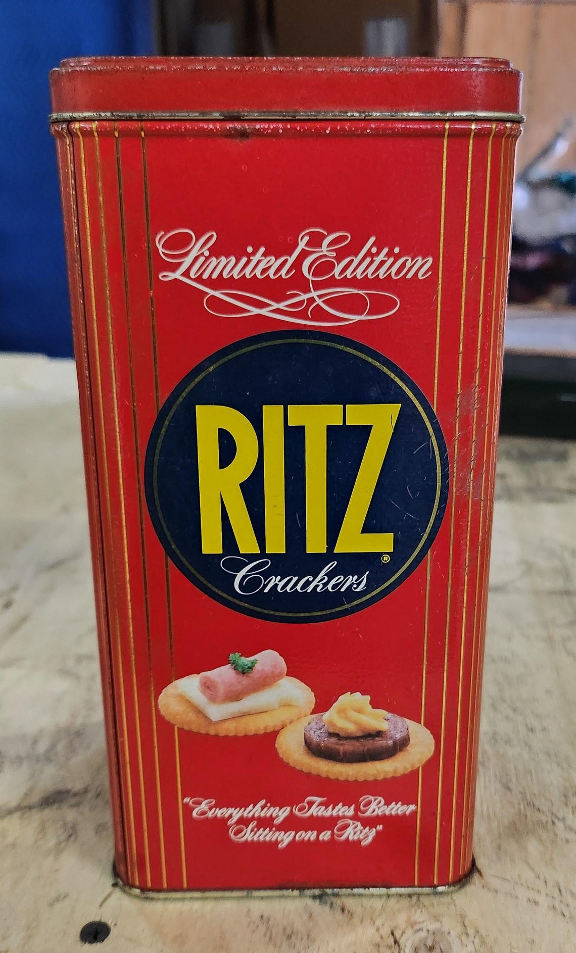 Ritz Cracker Vintage Tin Can Nabisco Food Storage - Etsy