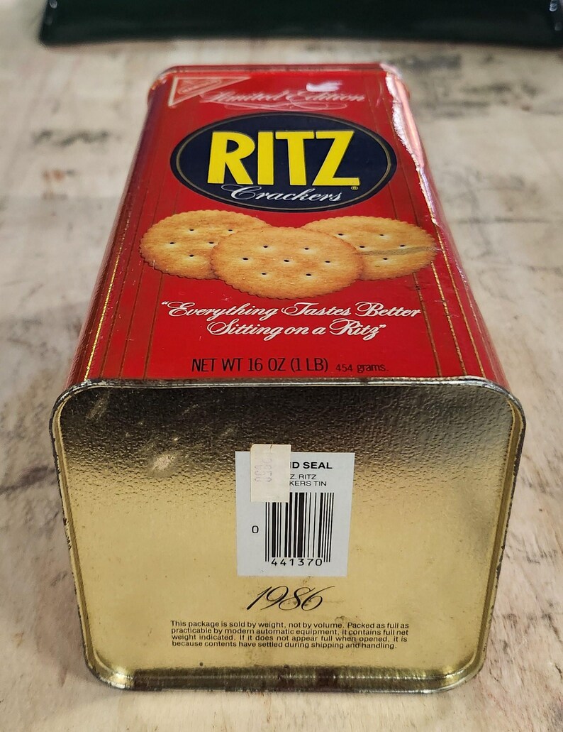 Ritz Cracker Vintage Tin Can Nabisco Food Storage - Etsy