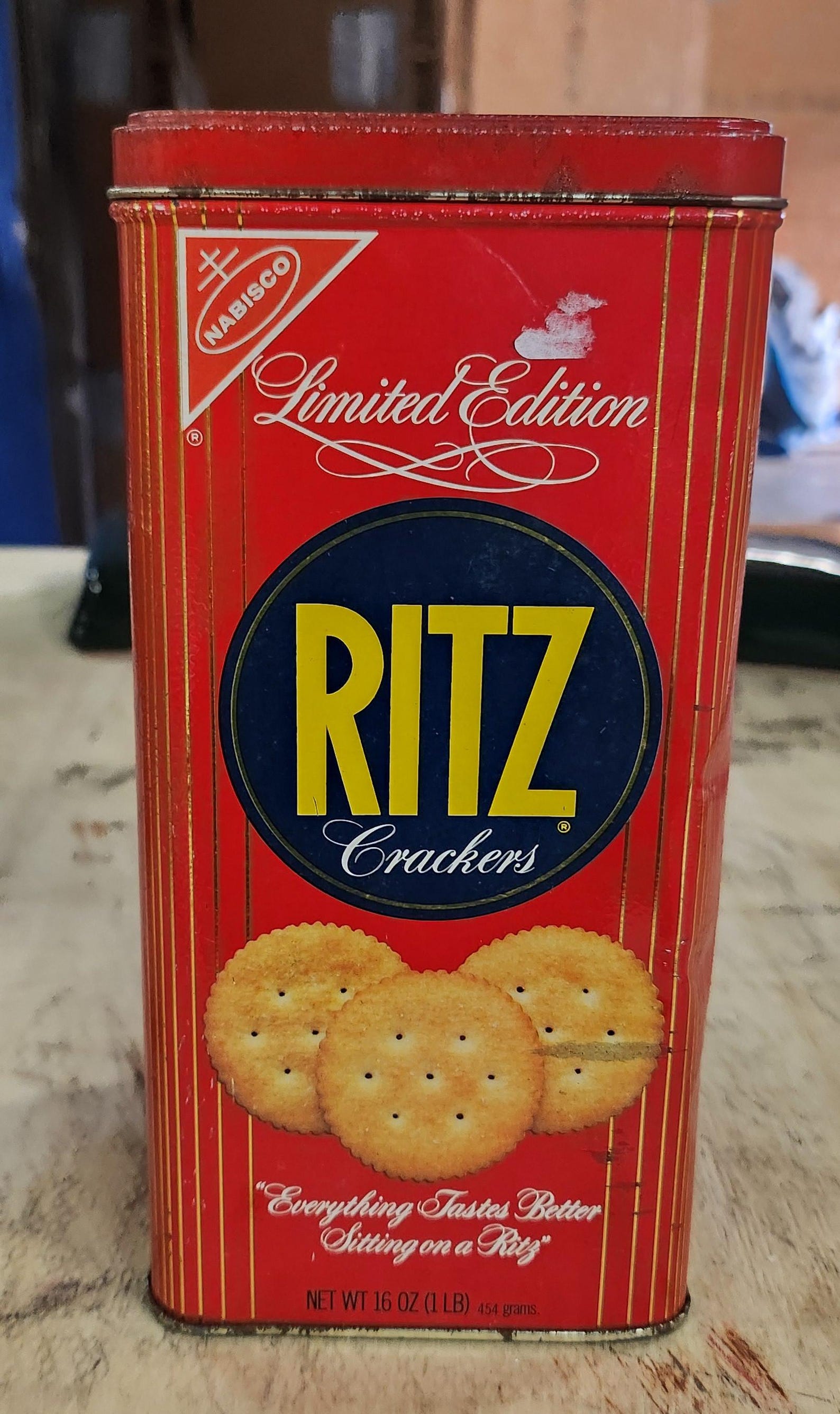 Ritz Cracker Vintage Tin Can Nabisco Food Storage - Etsy