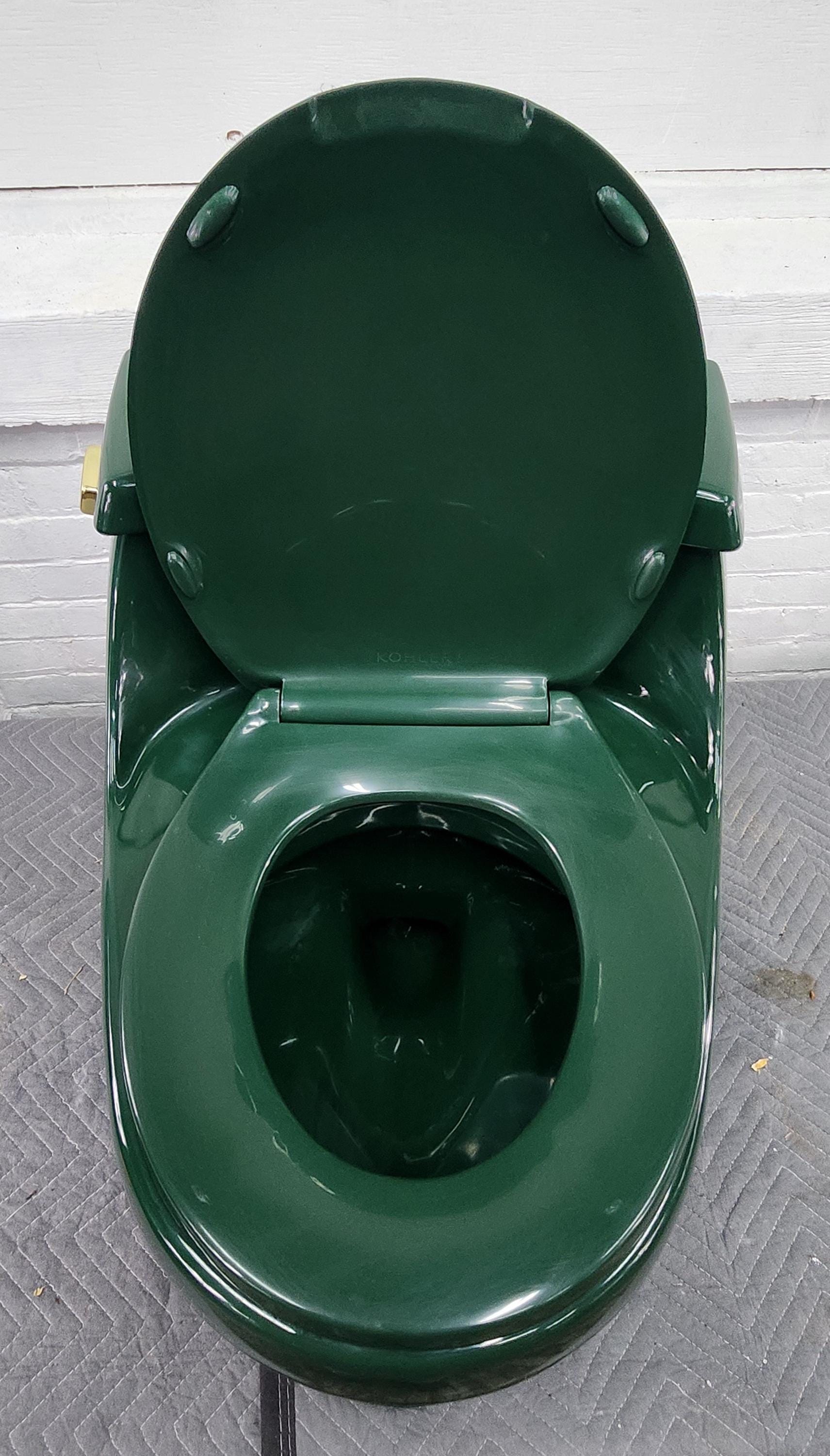Kohler Dark Emerald Green Toilet Vintage Bathroom Elongated Bowl Seat ...