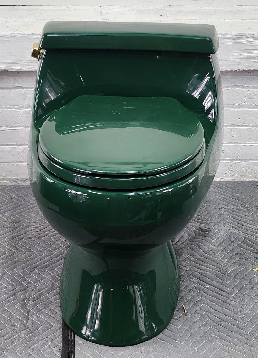 Kohler Dark Emerald Green Toilet Vintage Bathroom Elongated Bowl Seat ...