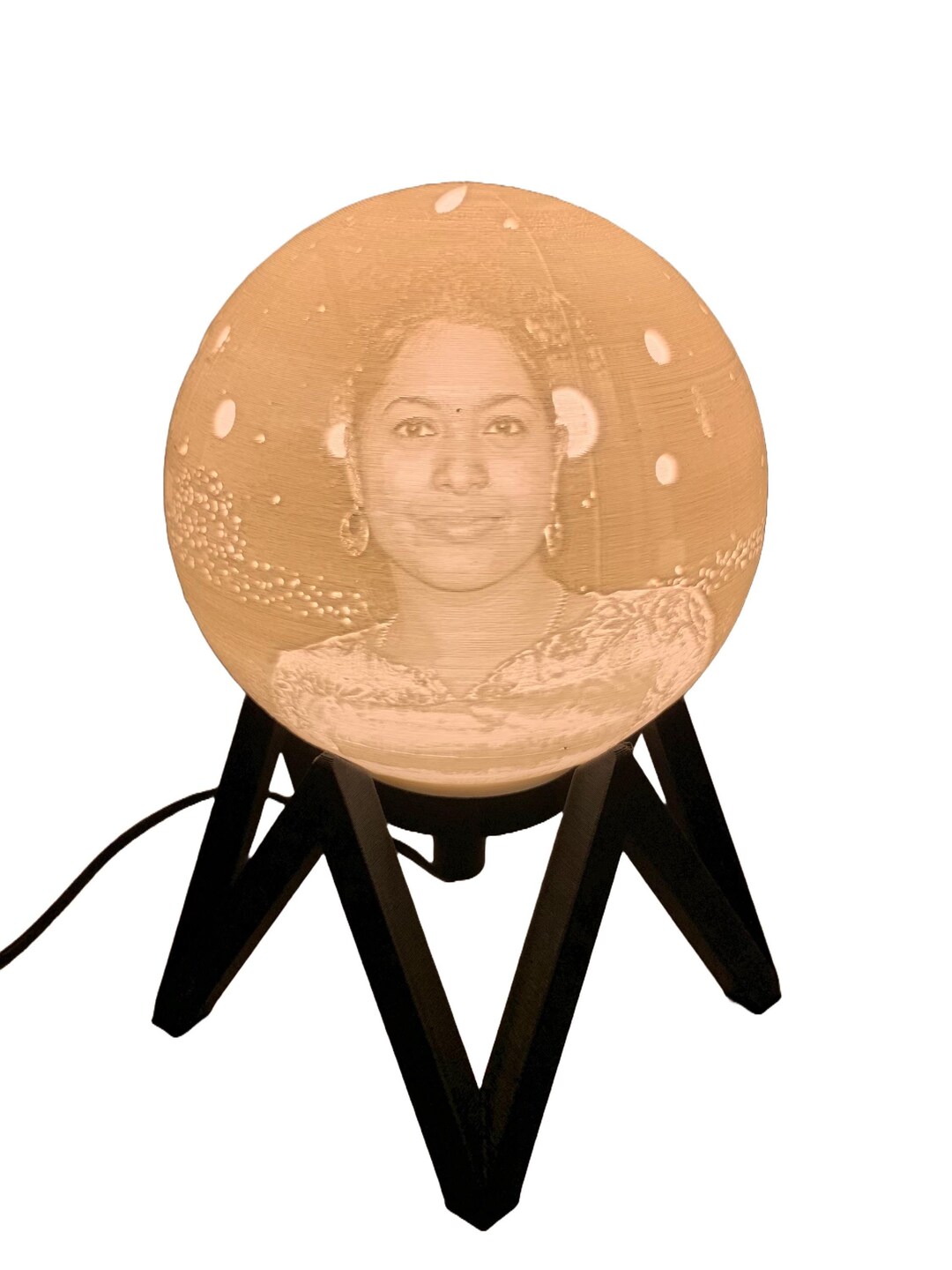 Moon Light Table Lamp (custom Photo Lithophane) - Etsy