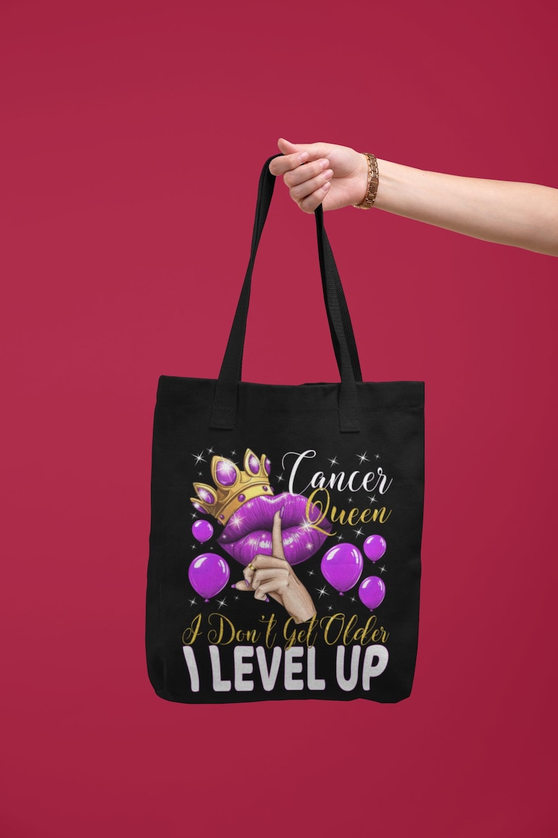 Cancer Queen Birthday Design: Lips, Crown, Balloons PNG (digital ...