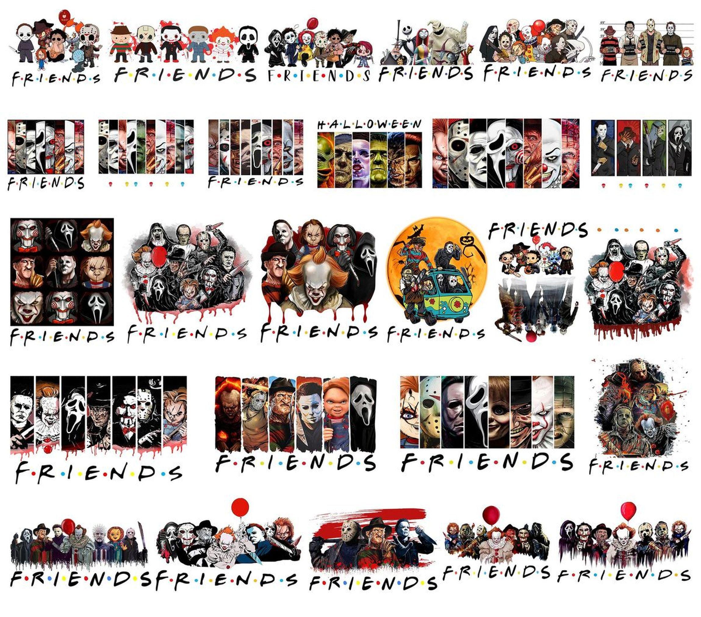 130 Halloween Character Png Bundle, Horror Characters Png Bundle ...