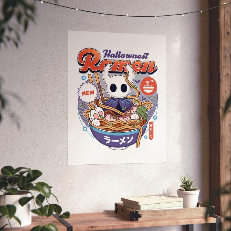 Hallownest Ramen Vintage Matte Vertical Poster // Hollow Knight Video ...