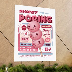 Poring Dango Matte Vertical Poster. Ragnarok Online Video Game // Slime ...