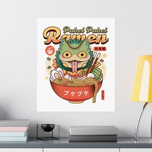 Pukei Pukei Ramen Vintage Matte Vertical Poster // Monster Hunter Video ...