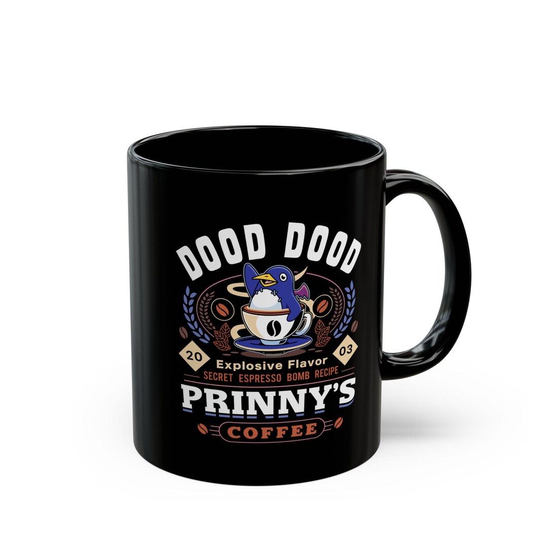Prinny Dood Coffee Emblem Black Mug (11oz or 15oz) // Disgaea Video ...