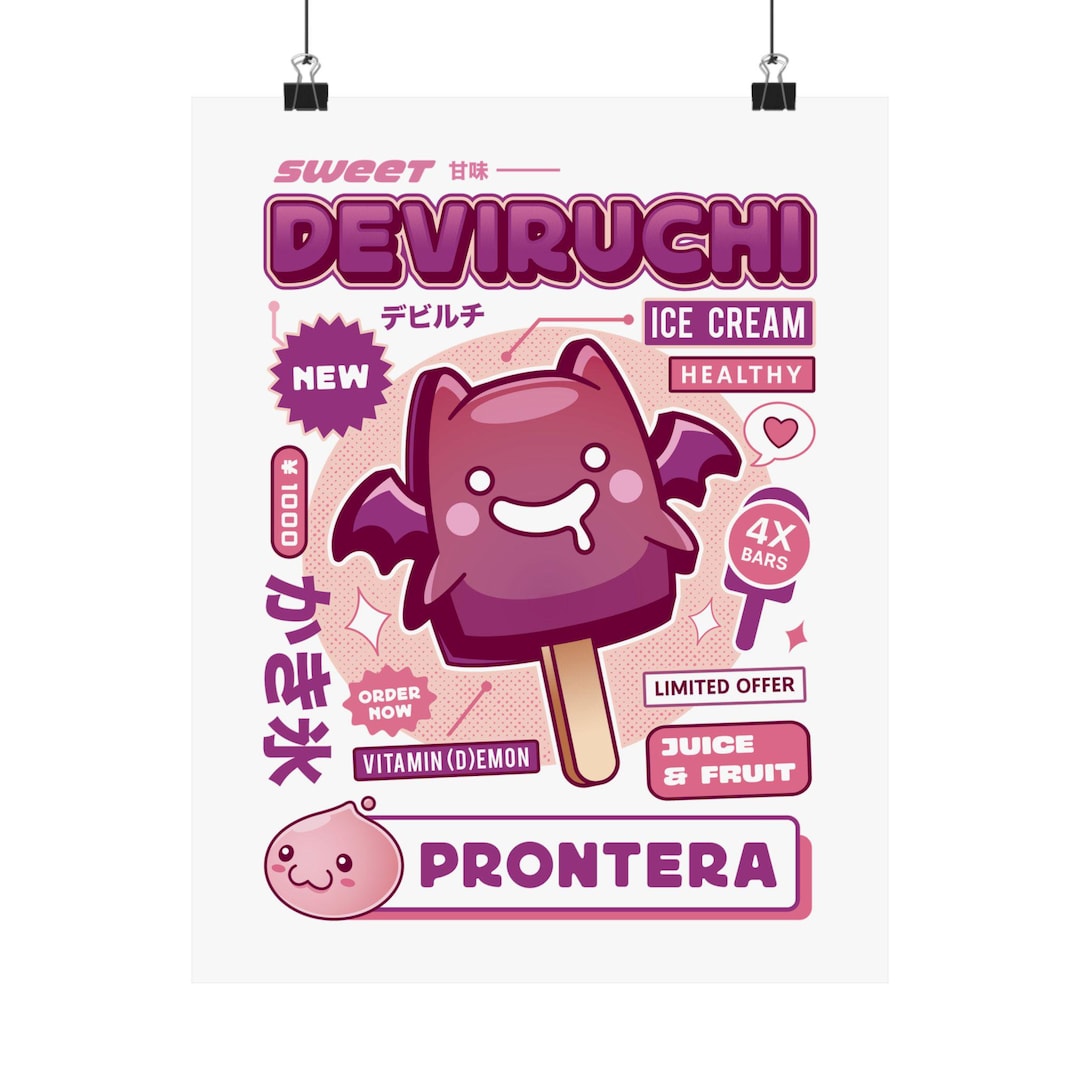Deviruchi Ice Cream Matte Vertical Poster. Ragnarok Online Video Game ...