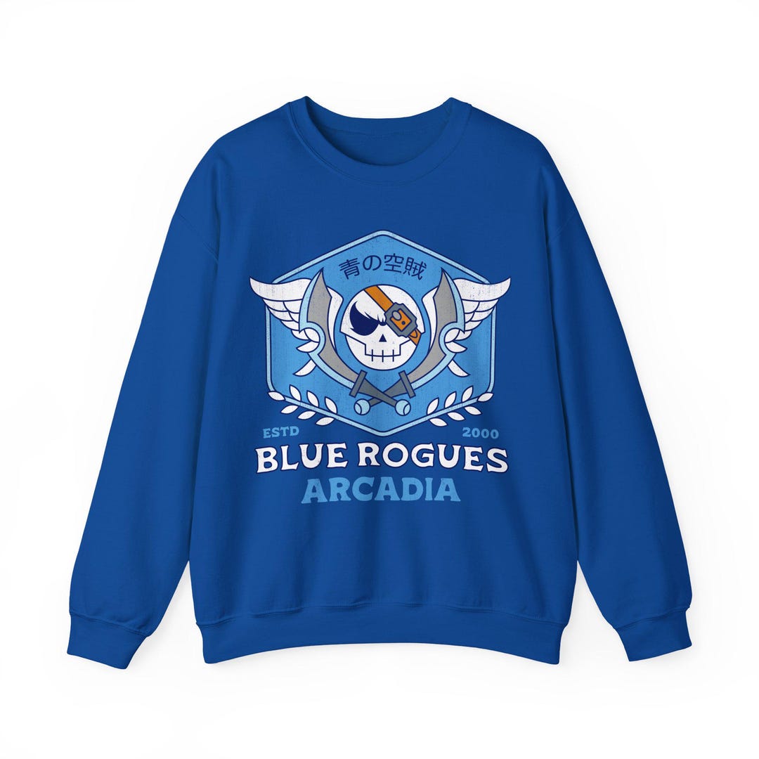 Blue Rogues Grunge Emblem Unisex Crewneck Sweatshirt // Skies of ...