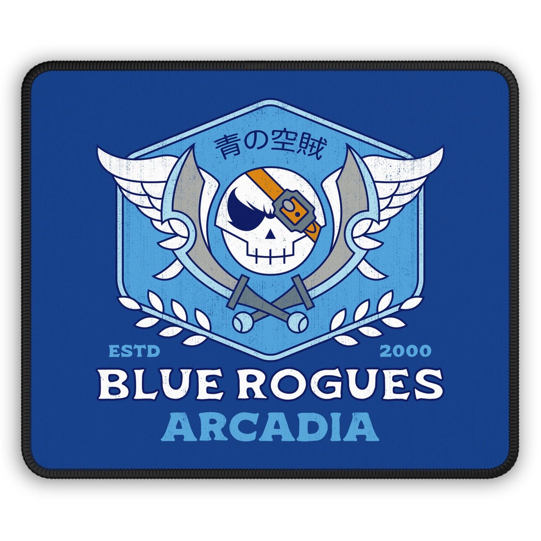 Mouse Pad Blue Rogues Grunge Emblem // Skies of Arcadia Video Game ...